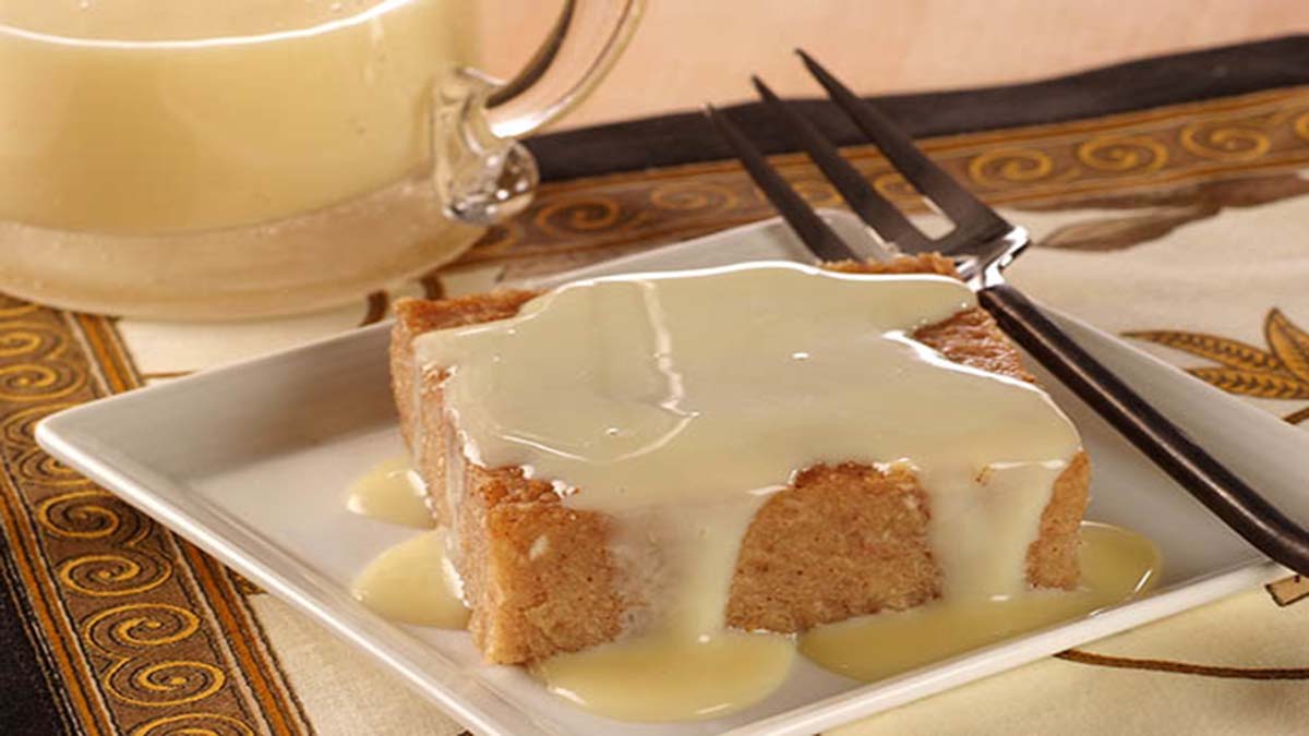 Pastel de Yuca con Salsa Dulce de Leche para toda la familia Rico postre